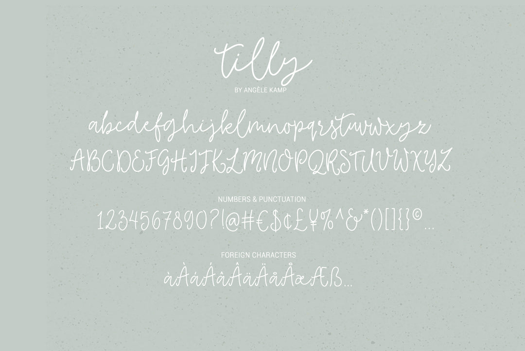 Tilly font – Angele Kamp